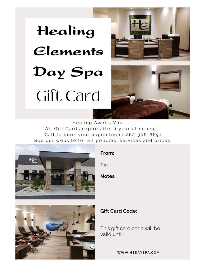 Gift Cards - Healing Elements Day Spa